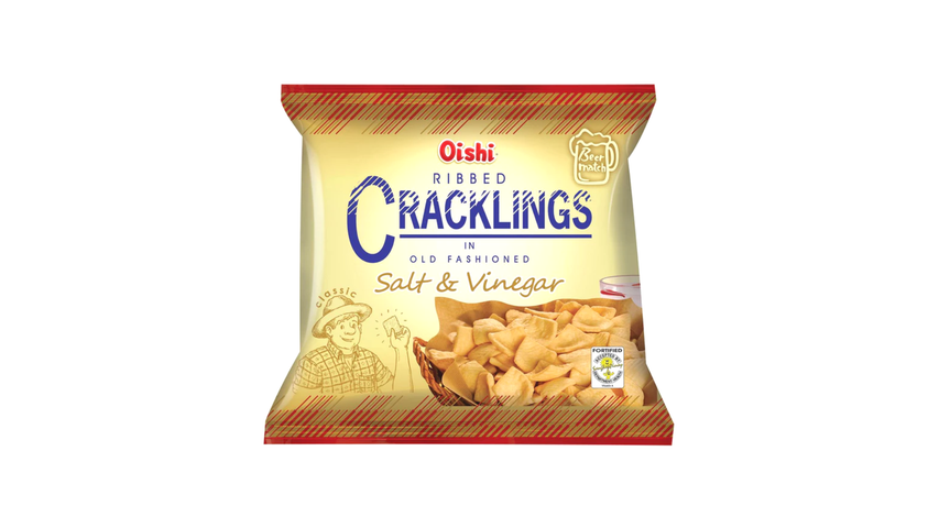 Oishi Ribbed Cracklings Salt & Vinegar 50G delivery in the Philippines ...