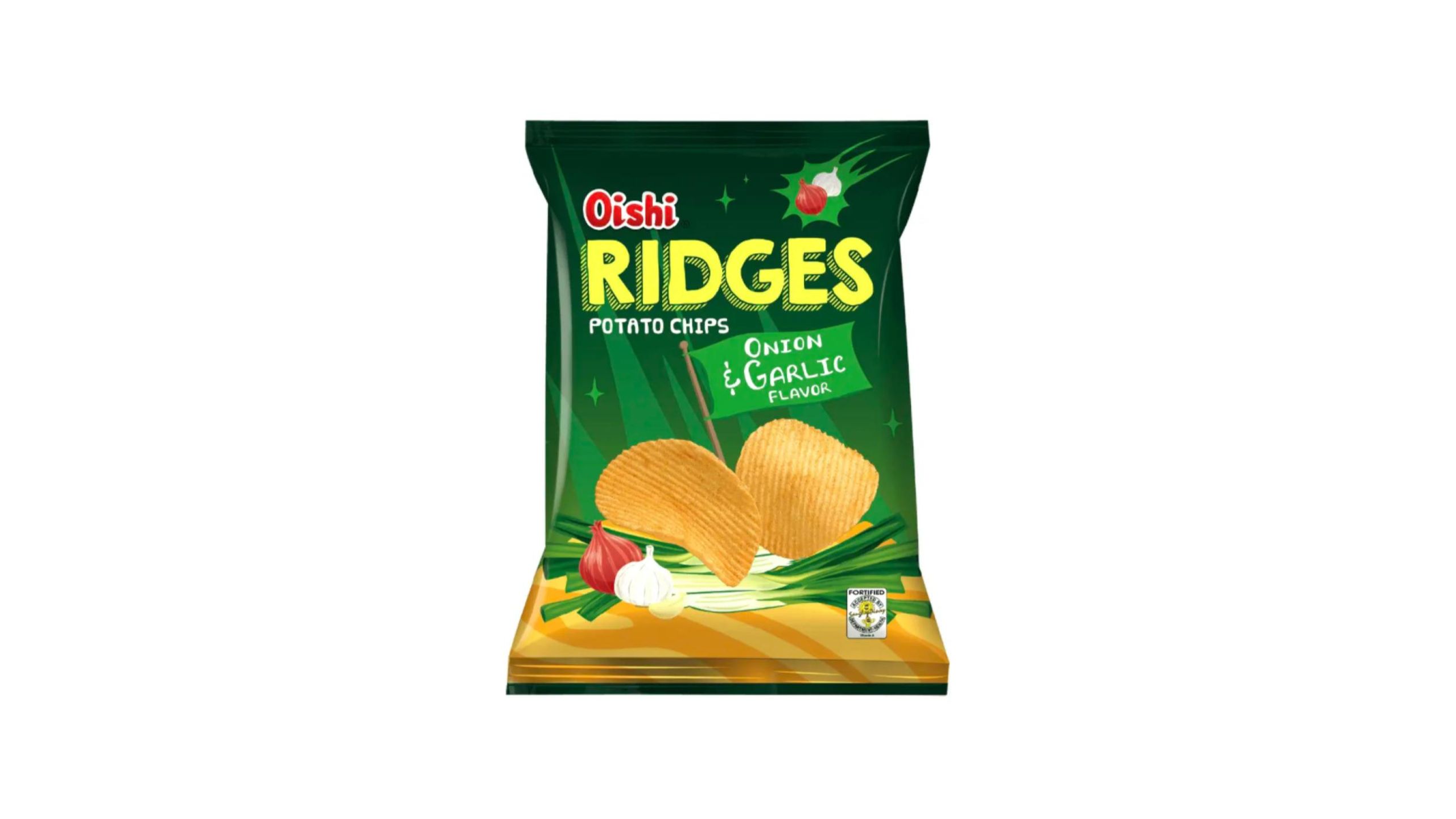 Oishi Ridges Onion & Garlic Flavor 60G delivery in the Philippines ...