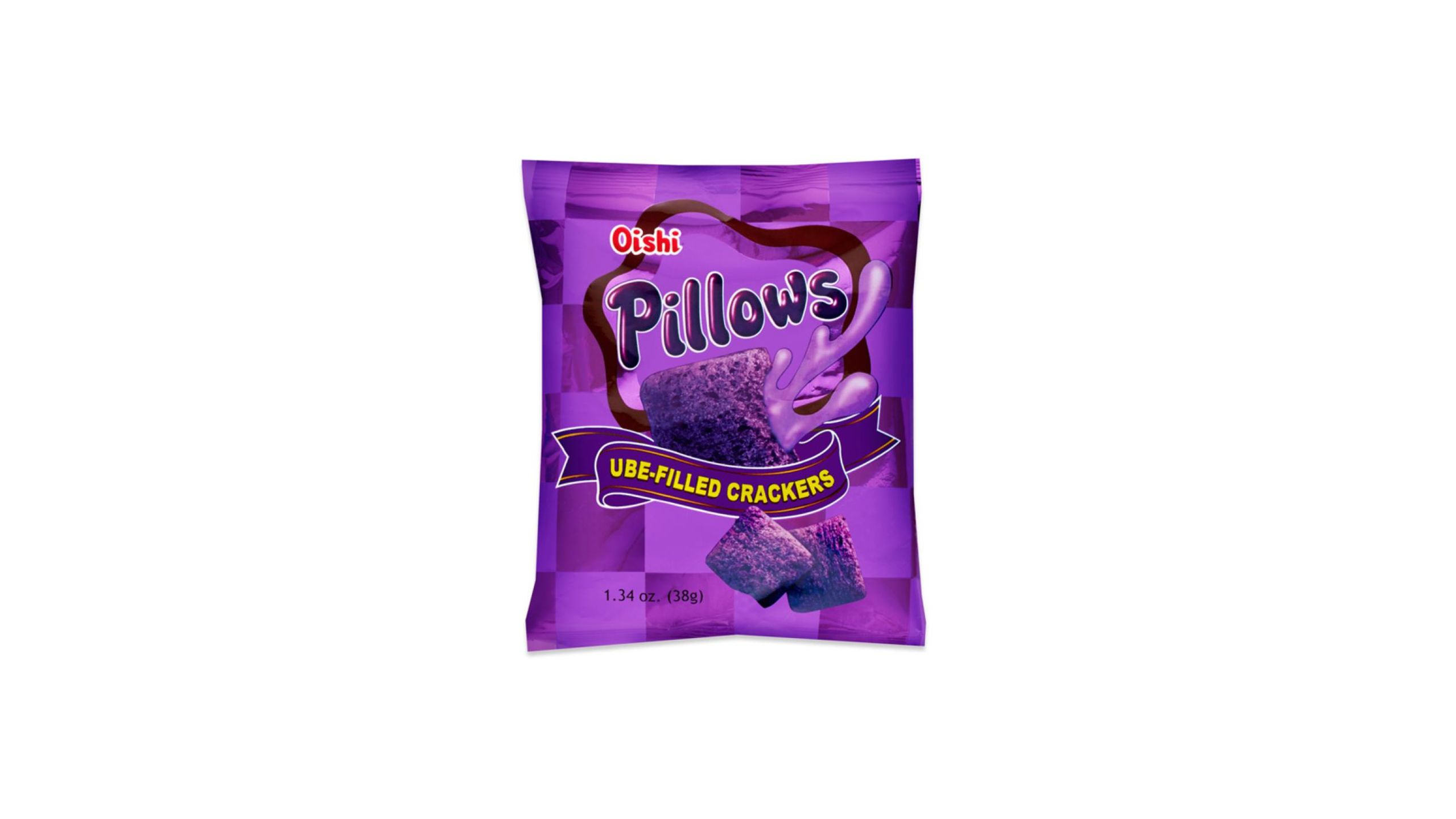 Oishi Pillows Ube Crackers 38G delivery in the Philippines | foodpanda