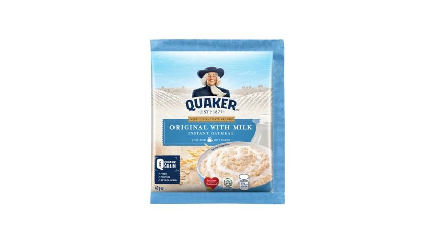Quaker Oats Instant Oatmeal Original W Milk 40G delivery in the Philippines | foodpanda