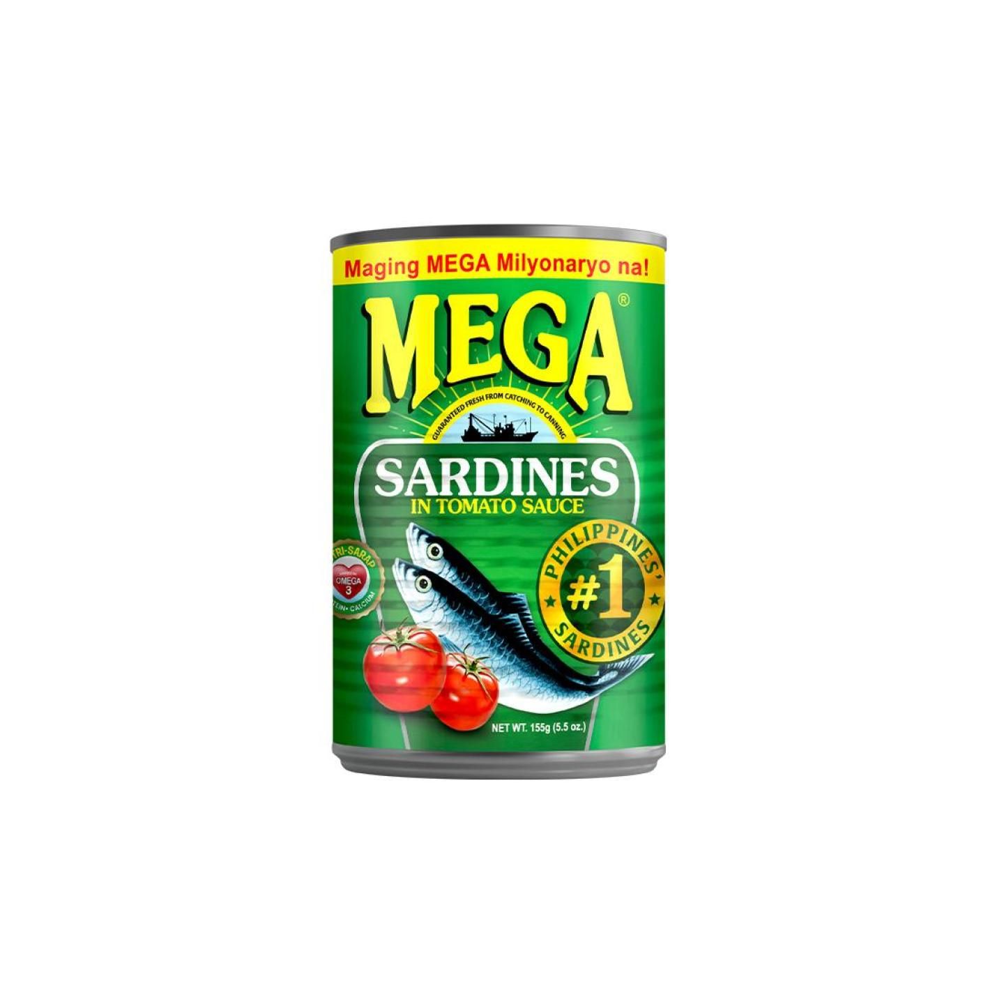 Mega Sardines Green 155G delivery in the Philippines | foodpanda