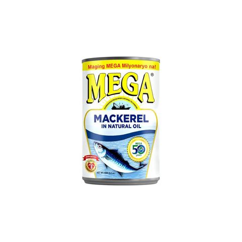 Mega Mackerel in Natural Oil 155g delivery in the Philippines | foodpanda