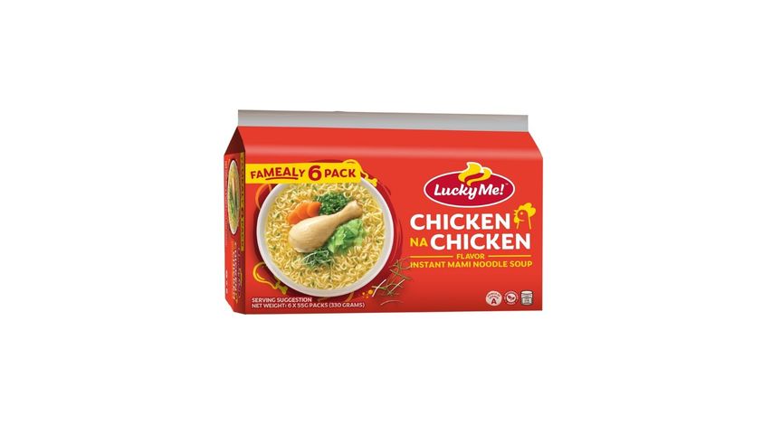 Lucky Me! Instant Noodle Soup Chicken na Chicken Multipack 55g x 6 ...