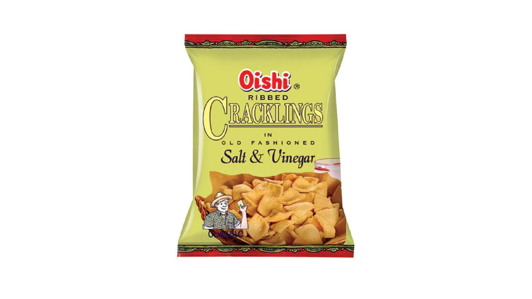 Oishi Ribbed Cracklings Salt & Vinegar Flavor 90g delivery in the ...
