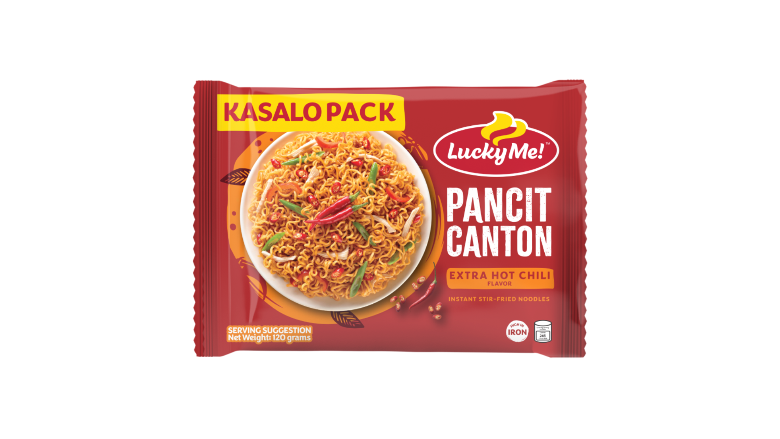 Lucky Me! Pancit Canton Instant Noodles Extra Hot Chili Kasalo Pack ...