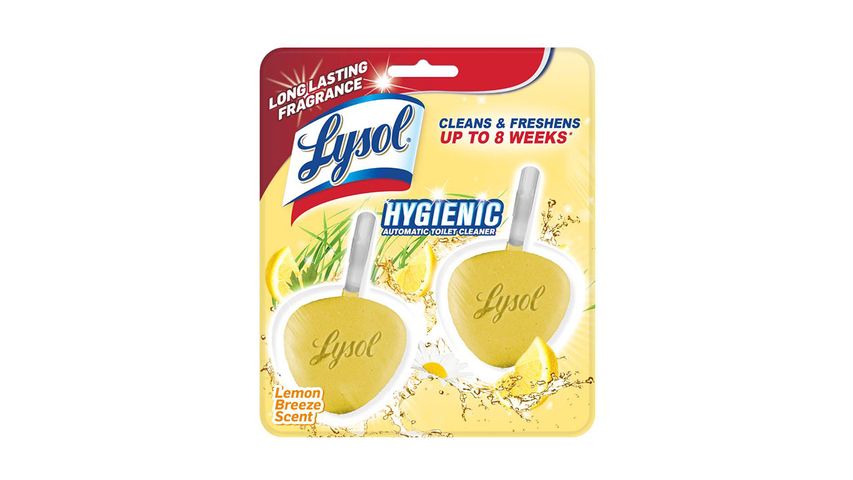 Lysol Automatic Antibacterial Toilet Cleaner Lemon Breeze 80g delivery ...