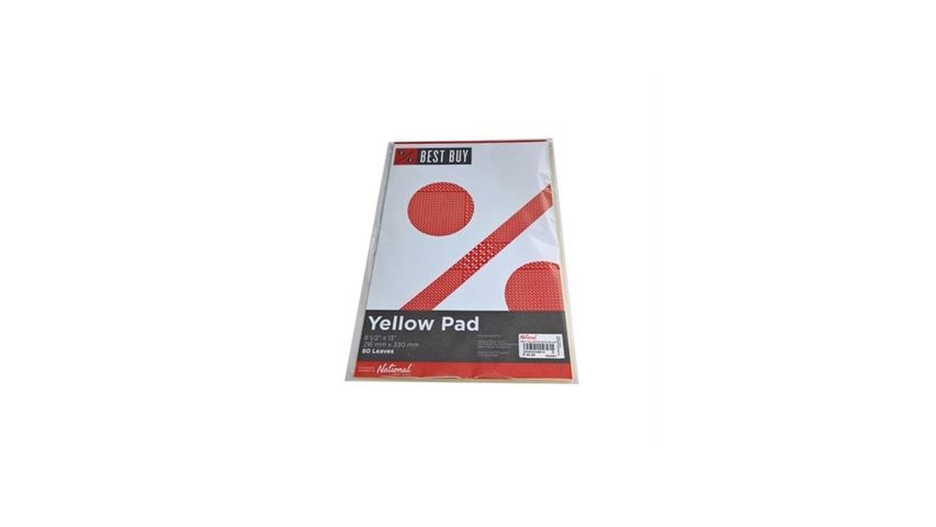 Best Buy Yellow Pad Book Paper 80S W/ Plastic delivery in the ...