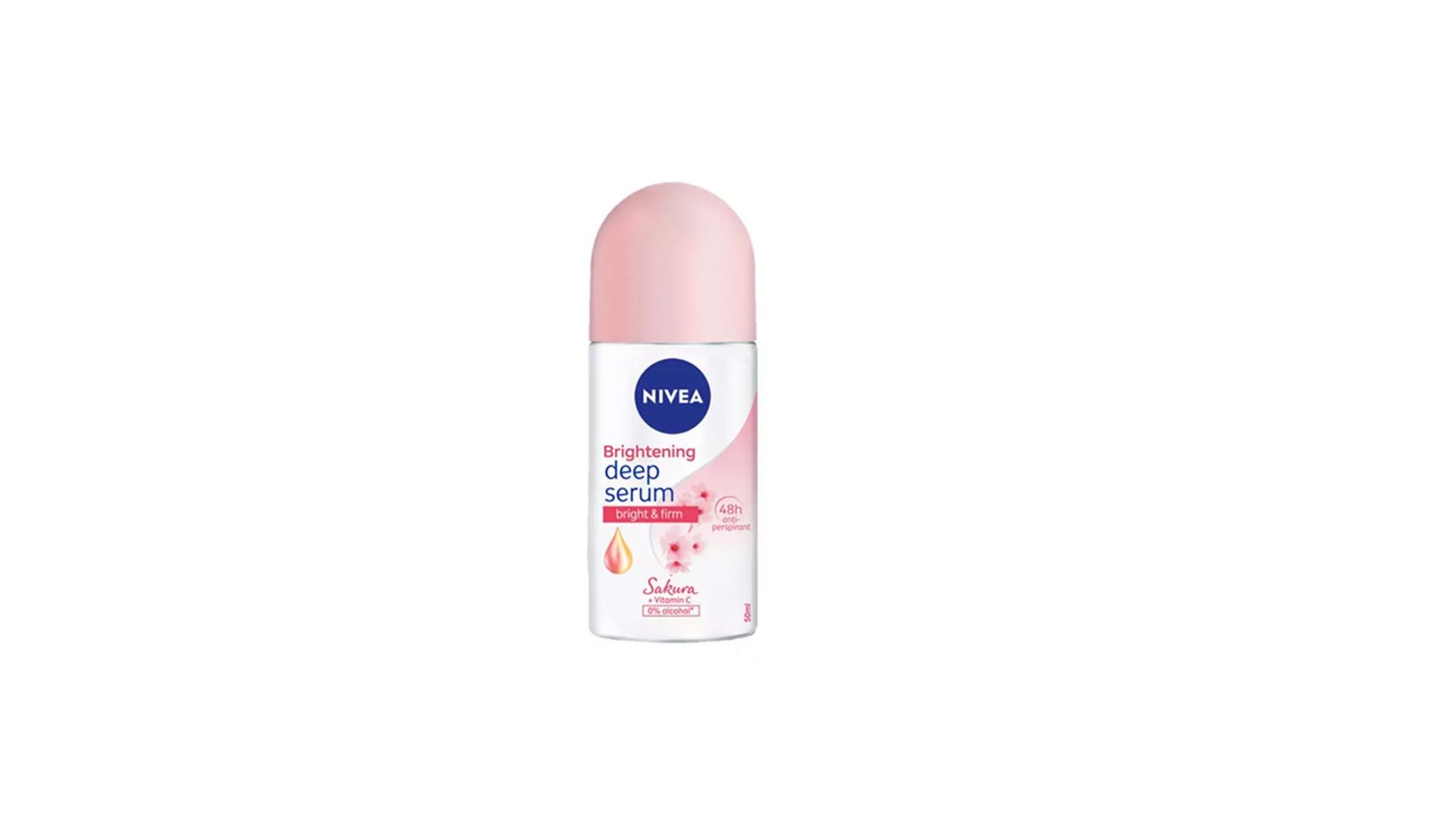 NIVEA Deodorant Brightening Sakura Rose Essence Roll On, Brightening ...