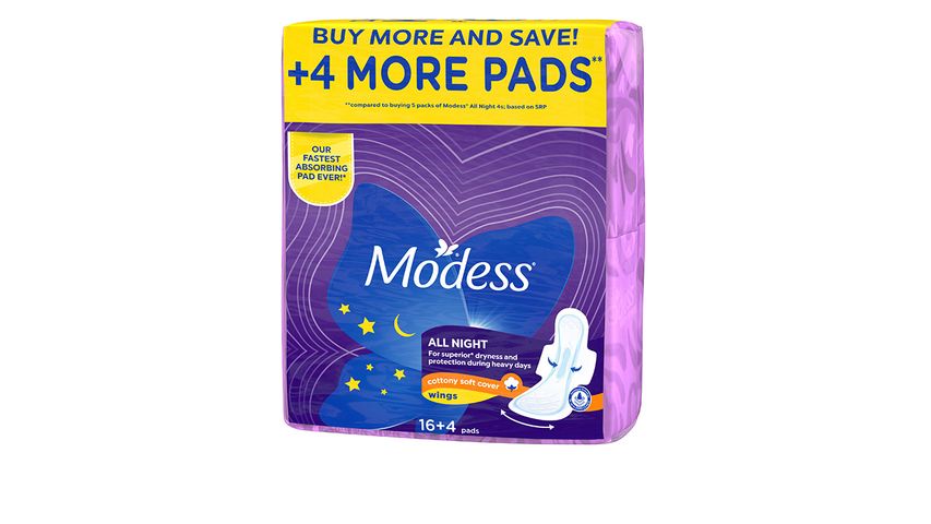Modess All Nights Napkin Upsizing 20s delivery in the Philippines ...