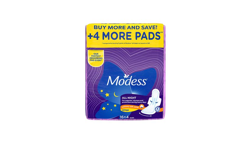Modess All Nights Napkin Upsizing 20s delivery in the Philippines ...