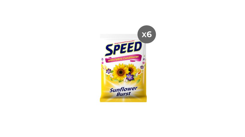 Speed Powder with Fabric Conditioner Sunflower Burst 55g x 6 delivery ...