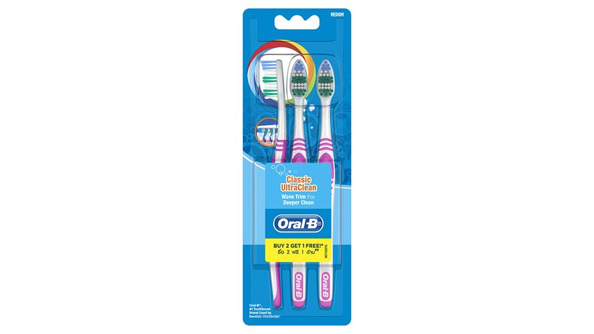 Oral B Classic Ultra Clean Medium Toothbrush 3s delivery in the ...