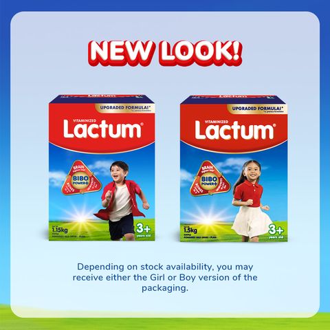 Lactum 3+ Plain 1500G Powdered Milk Drink for Kids Over 3 up to 5 Years ...