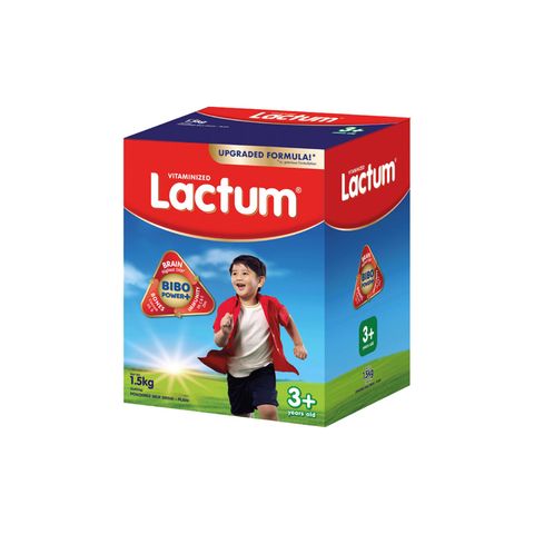 Lactum 3+ Plain 1500G Powdered Milk Drink for Kids Over 3 up to 5 Years ...