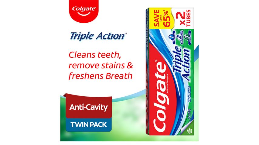 Colgate Toothpaste Triple Action 175g x 2 delivery in the Philippines ...