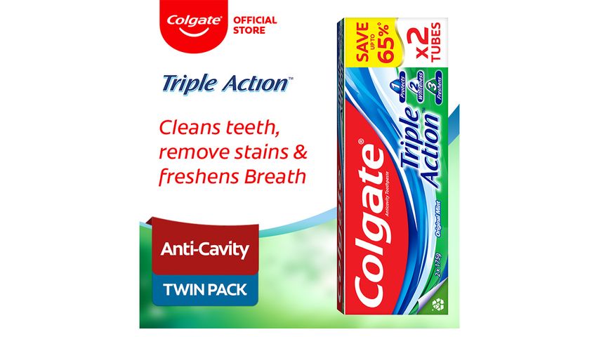 Colgate Toothpaste Triple Action 175g x 2 delivery in the Philippines ...