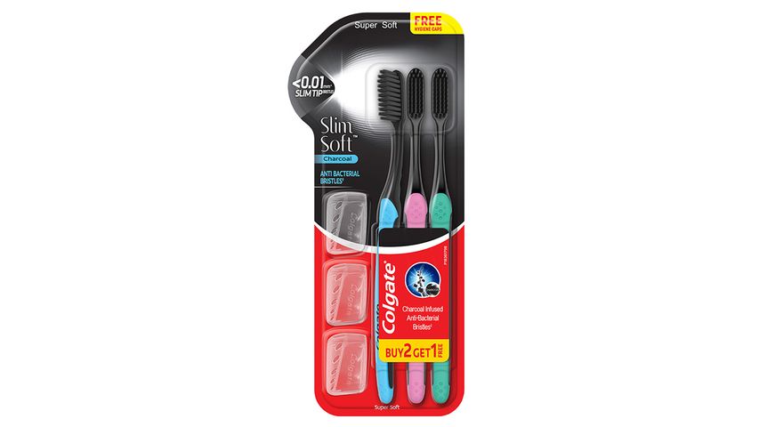 Colgate SlimSoft Deep Clean Toothbrush 3 Pack (Ultra Soft) delivery in ...