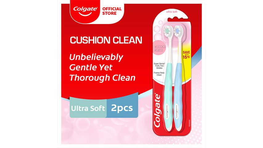 Colgate Cushion Clean Ultra Soft Toothbrush Twin Pack delivery in the ...
