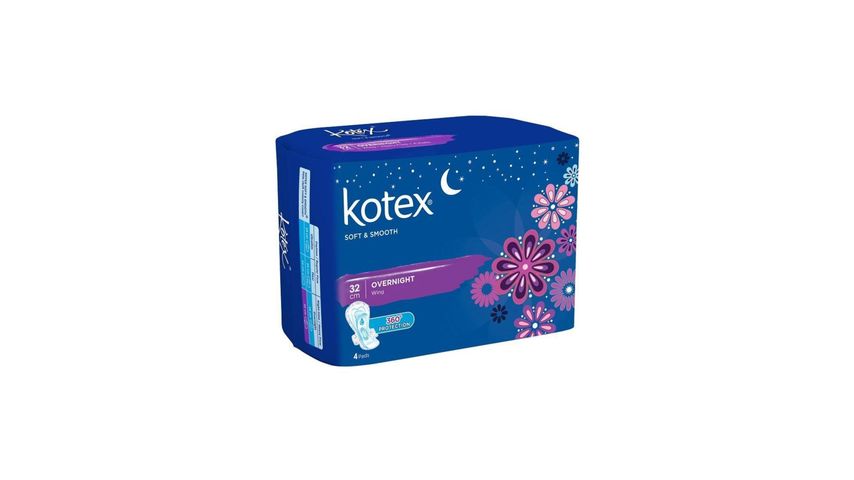 Kotex Soft & Smooth Overnight 32cm with Wings 4S delivery in the ...