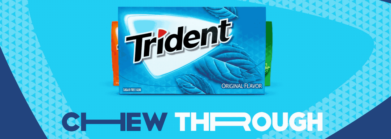 Trident Gum Advertisement Trident White Spearmint Sugar Free Gum 16
