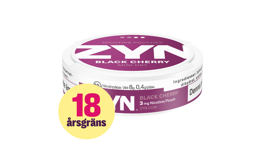 Zyn Black Cherry Mini Dry 8g Köp Online