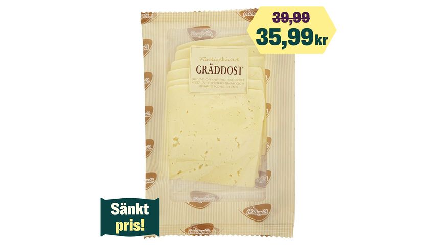 Frischgold Gräddost Skivad 160g - Köp online - foodora.se