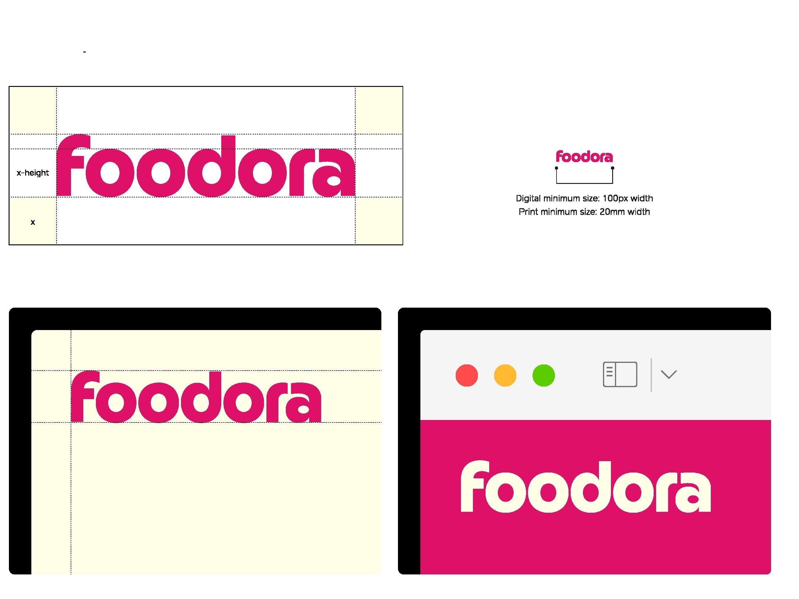 foodora hivatalos logó variációi