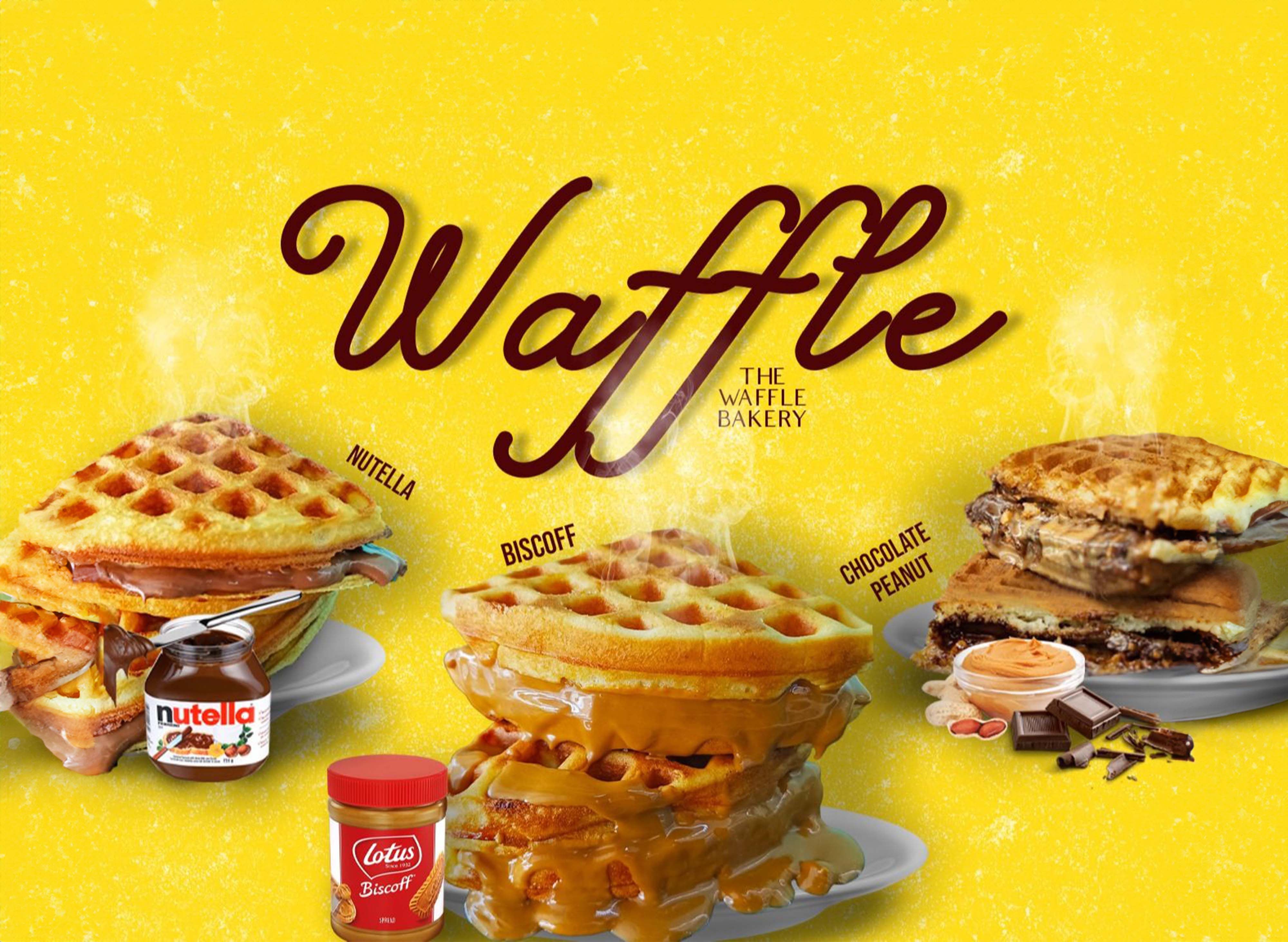 Waffle Menu Waffel Menü Mit Eis Und Beeren Lizenzfreies Vektorbild