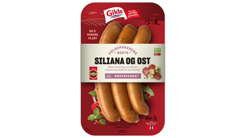 Gilde Pølse Siliana & Ost | 225g - foodora.no