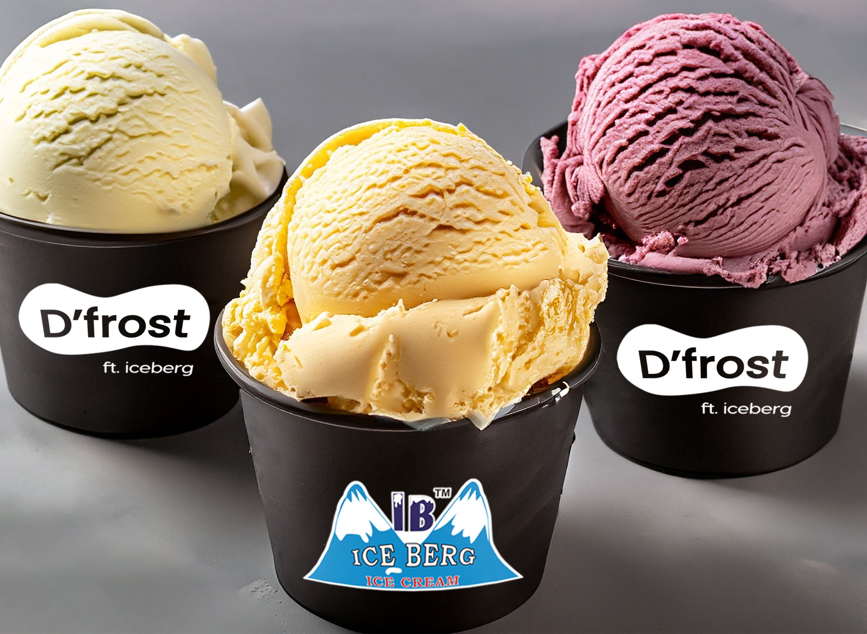 Iceberg Ice Cream Logo Ice Cream Cone With Transparent Blue Iceberg On