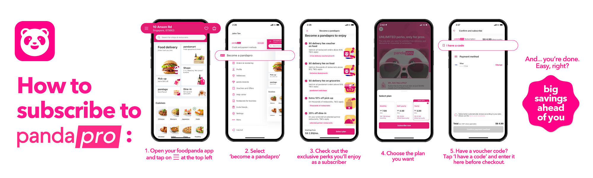 foodpanda pandapro - TADA