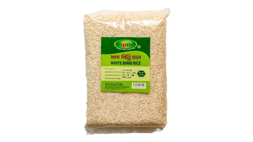 Bpm Shada Binni Chal (White Binni Rice) 1kg delivery in Bangladesh ...