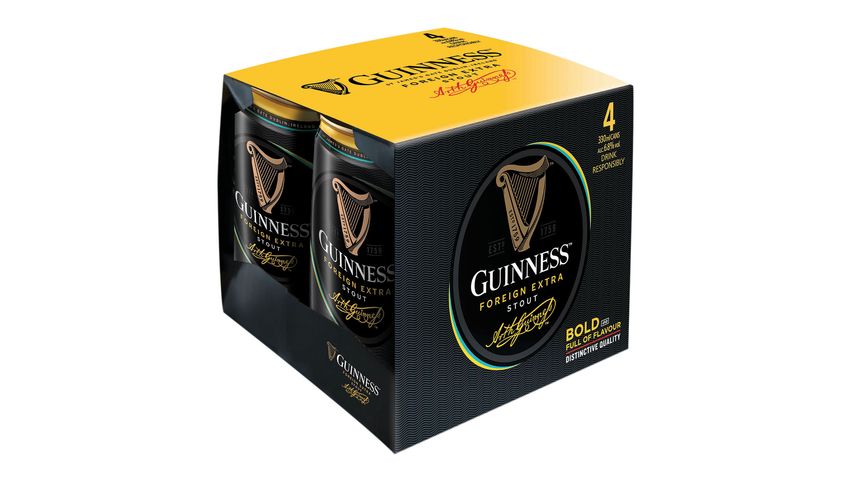 Guinness Foreign Extra Stout Canned Beer 330ml x4 delivery in Hong Kong ...