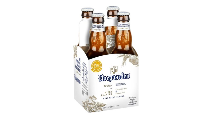 Hoegaarden Beer (Bottle) 330ml x4 delivery in Hong Kong | foodpanda