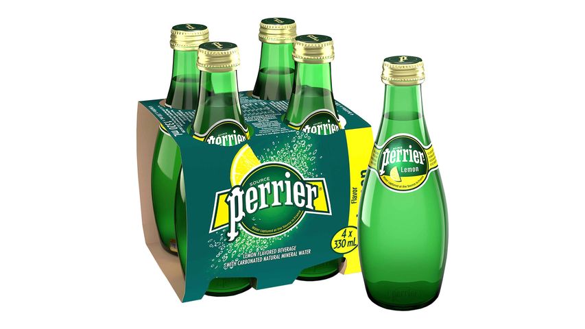 Perrier - Mineral Sparkling Water Lemon 330ml x 4 delivery in Hong Kong ...