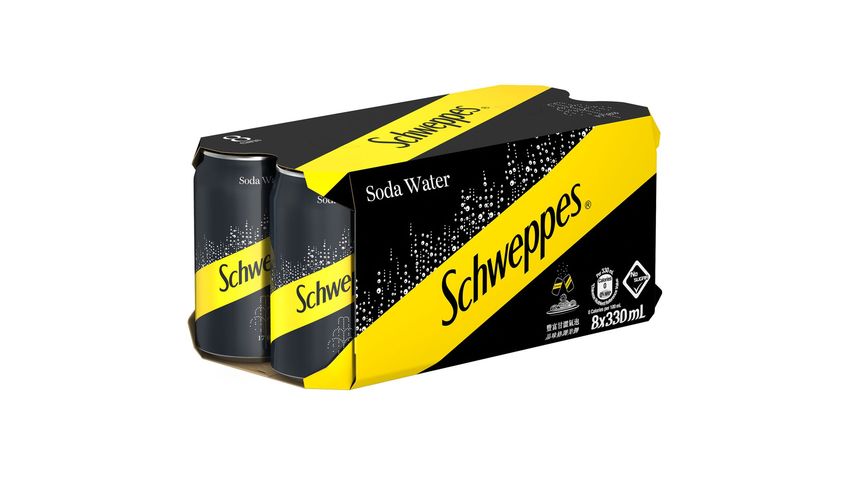 Schweppes Soda Water Can 8pcs x 330ml delivery in Hong Kong | foodpanda