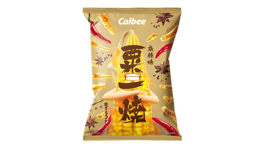 Calbee Grill A Corn Mala Flavoured 80g (The new and old packaging will ...