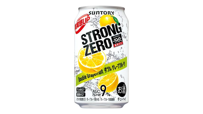 Suntory "-196℃" Strong Zero Double Grapefruit Chu-Hi Alc. 9% 350ml (The new and old packaging ...