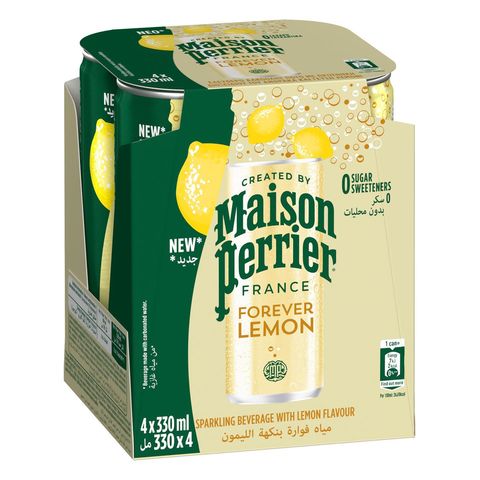 Perrier Forever Lemon Sparkling Water Can 4 x 330ml delivery in Hong ...
