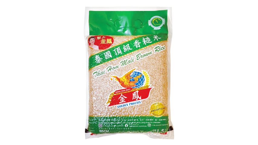 Golden Phoenix Thai Hom Mali Brown Rice 1.5kg [packaging may be non ...