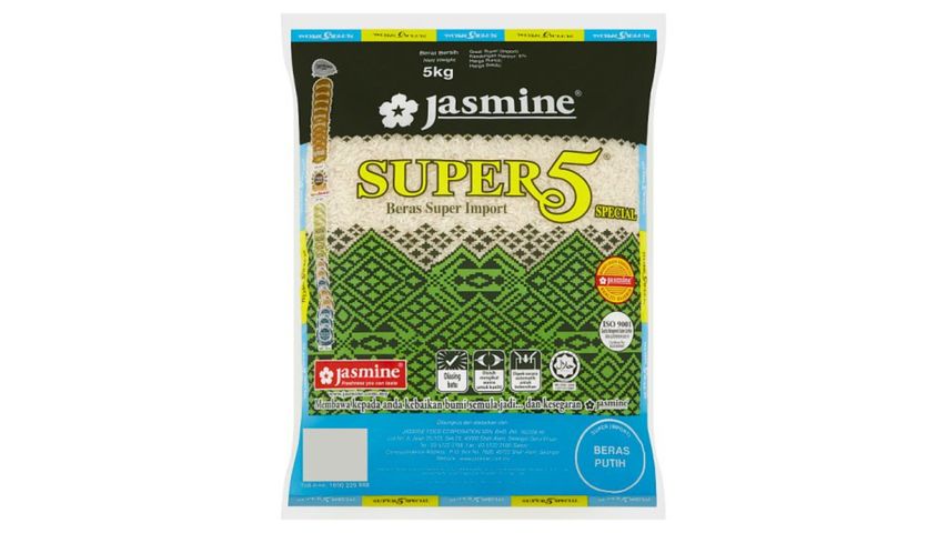 Jasmine Super 5 Import Rice 5kg delivery near you | foodpanda Malaysia