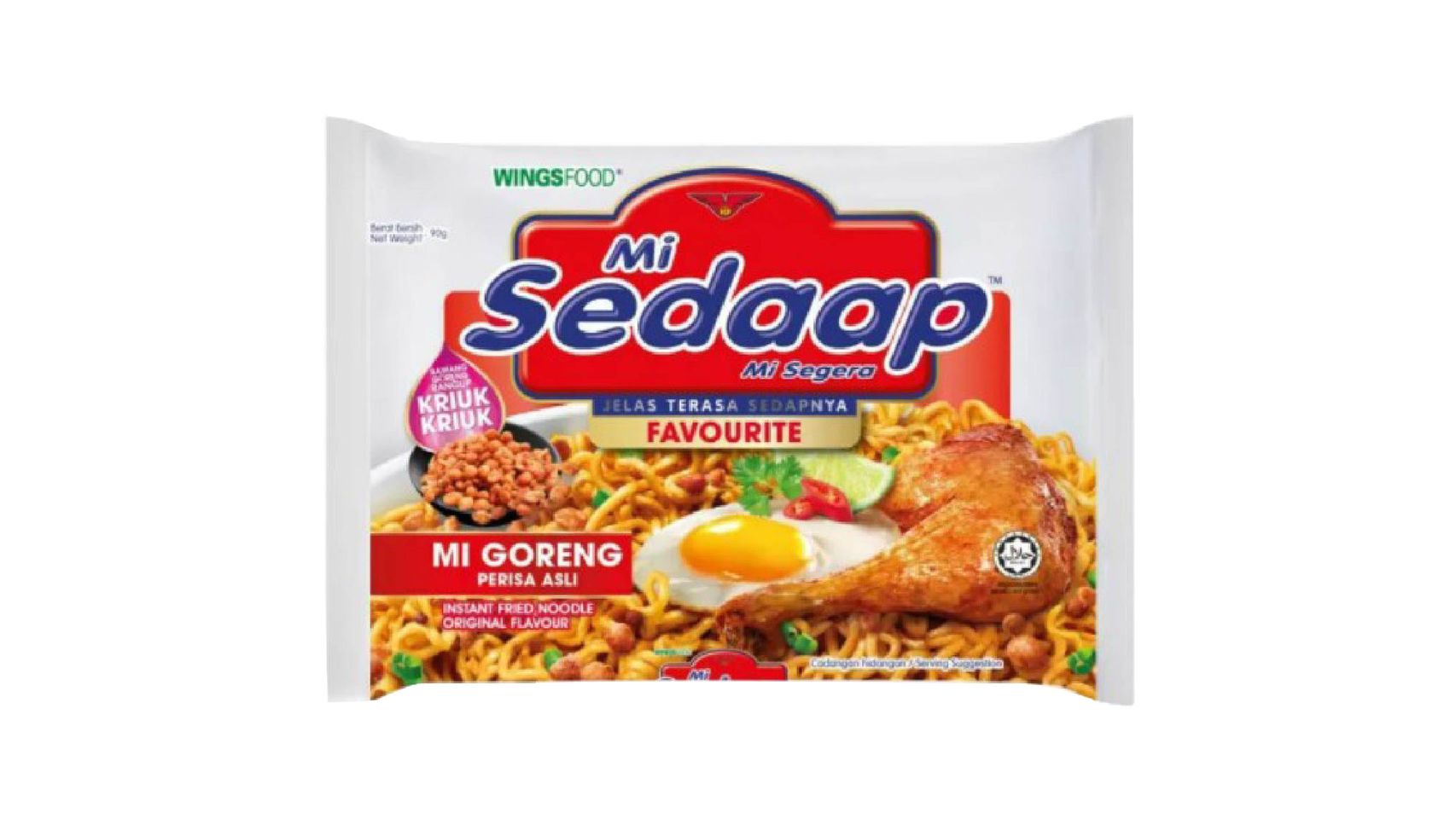 Mi Sedaap Mi Goreng Perisa Asli Instant Noodles 5 x 91g delivery near you | foodpanda Malaysia