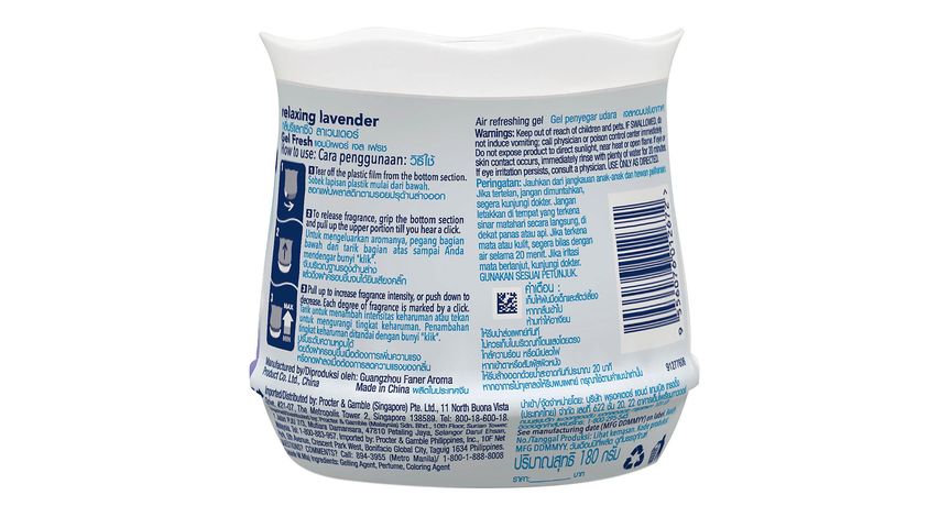 Ambi Pur Room Fresh Relaxing Lavender Gel Air Freshener 180g delivery ...