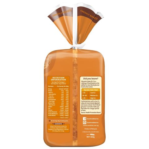 Sunshine Smart-Carb Low GI 37 Low Sugar Bread 360g delivery near you in ...