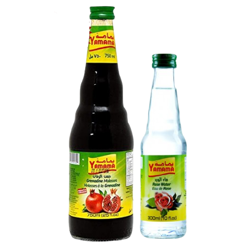 Buy Yamama Grenadine Molasses 750 ml + Rose Water 300 ml Online in ...
