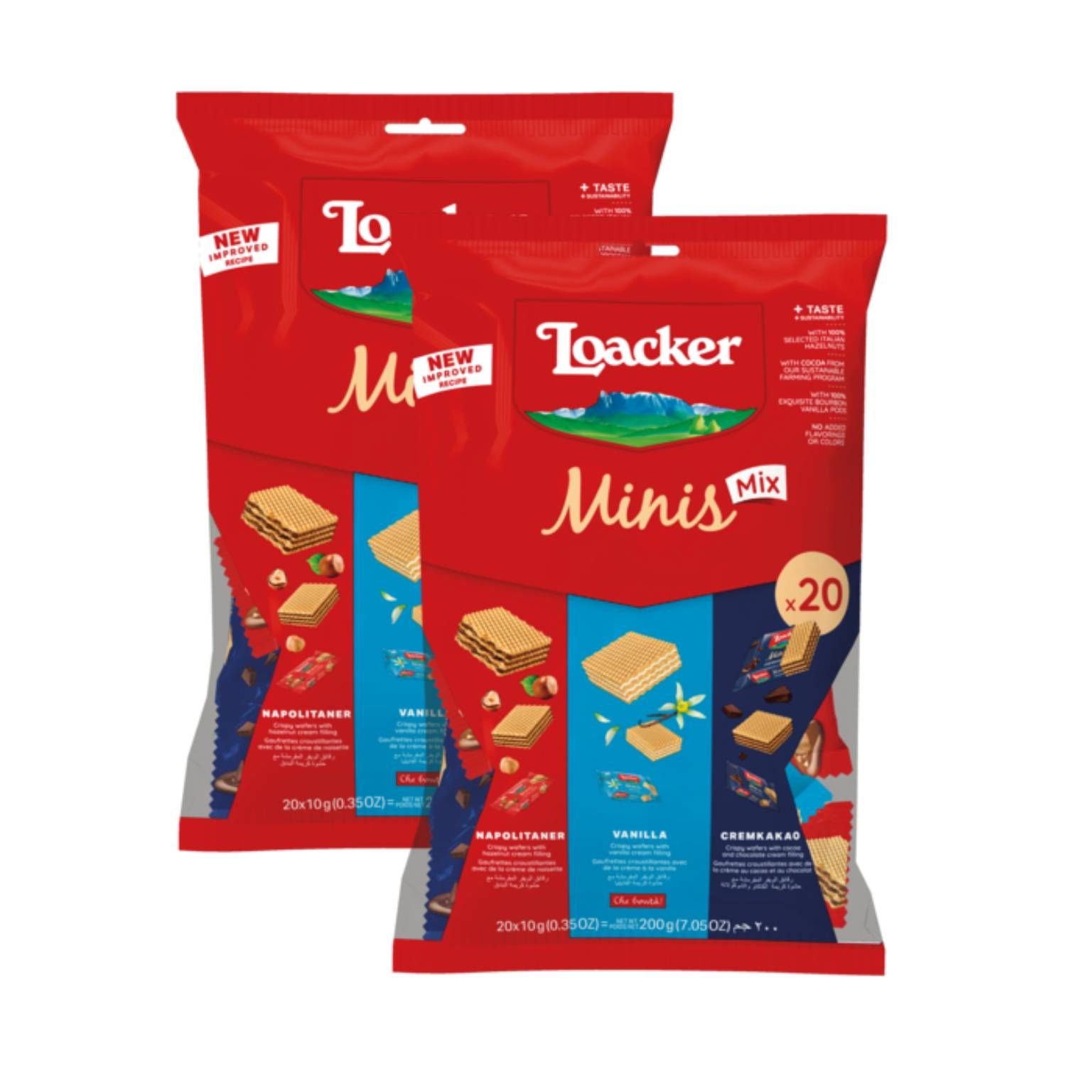 Buy Loacker Minis Mix 200 g x 2 Pcs Online in UAE | Talabat UAE
