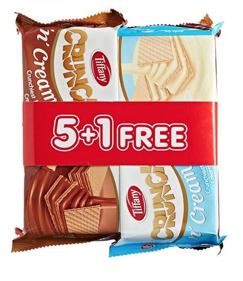 Buy Tiffany Crunch & Cream Wafer 6 x 65 g Assorted Promo Online in ...