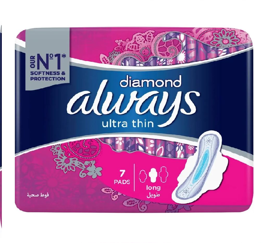 Buy Always Diamond Ultra Thin Long Sanitary Pads 7 pcs Online in ...