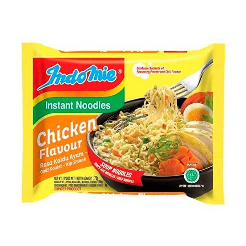 Buy Indomie Chicken Flavor Noodles, 70g Online in Egypt | Talabat Egypt