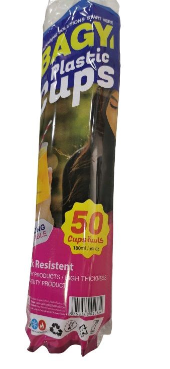 Buy Bagy Plastic Cups 6 Oz 50 pcs Online in Jordan | Talabat Jordan